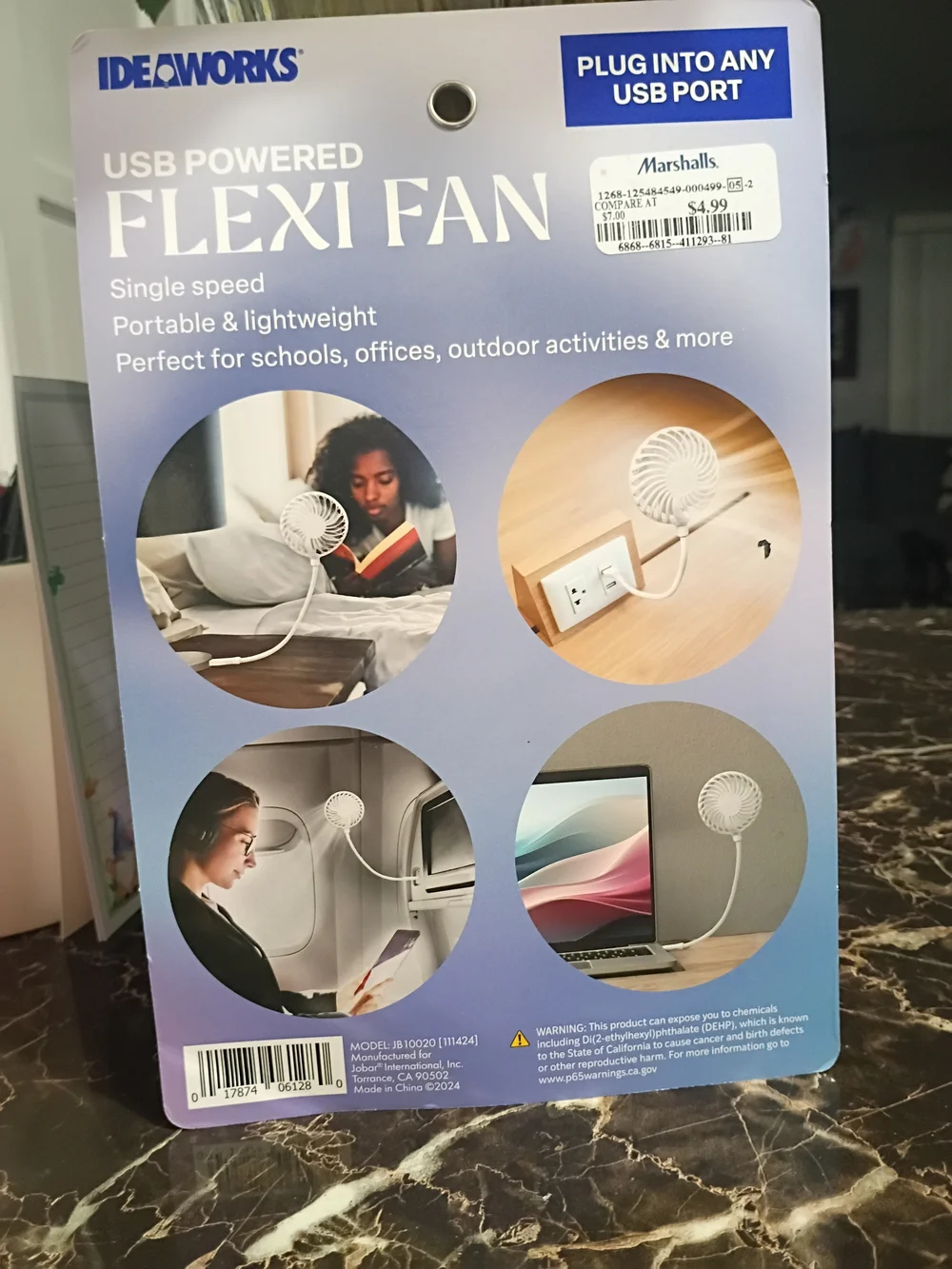 ideaworks | Other | White Usb Powered Flexi Fan Portable Flexible Desk ...